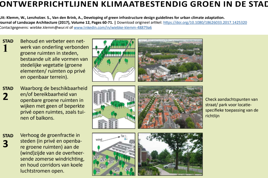 Ontwerprichtlijnen stedelijk groen - Klimaatadaptatie Provincie Noord-Brabant